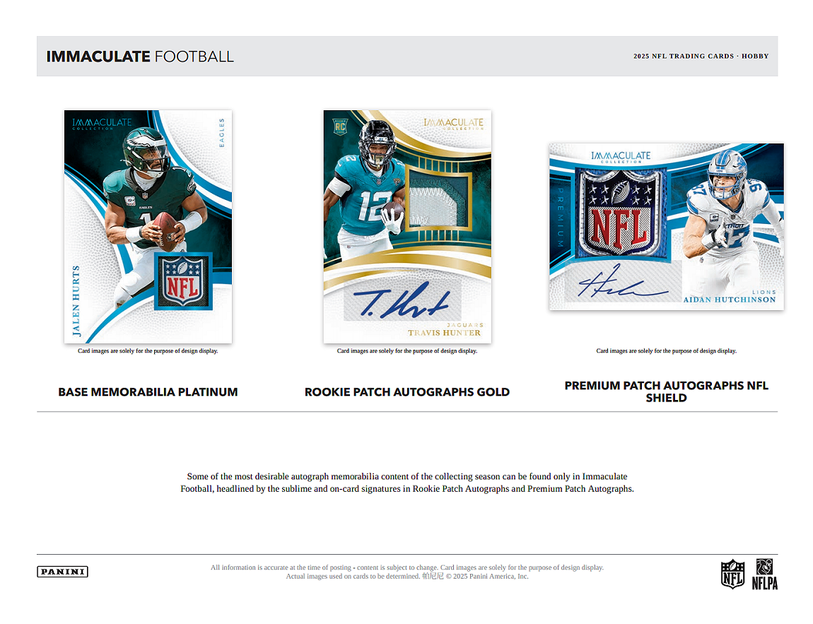 2025 NFL Panini Immaculate